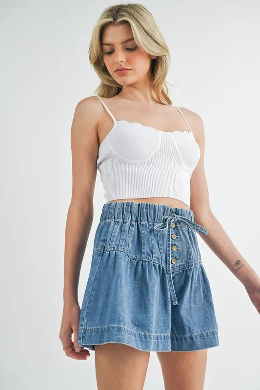 Scalloped Edge Ribbed Knit Cami – Cape Cod Clothing Company